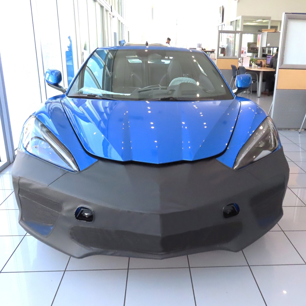 Corvette LeBra Custom Front End Car Bra - Black - C8 2020-2025 Base Wi ...