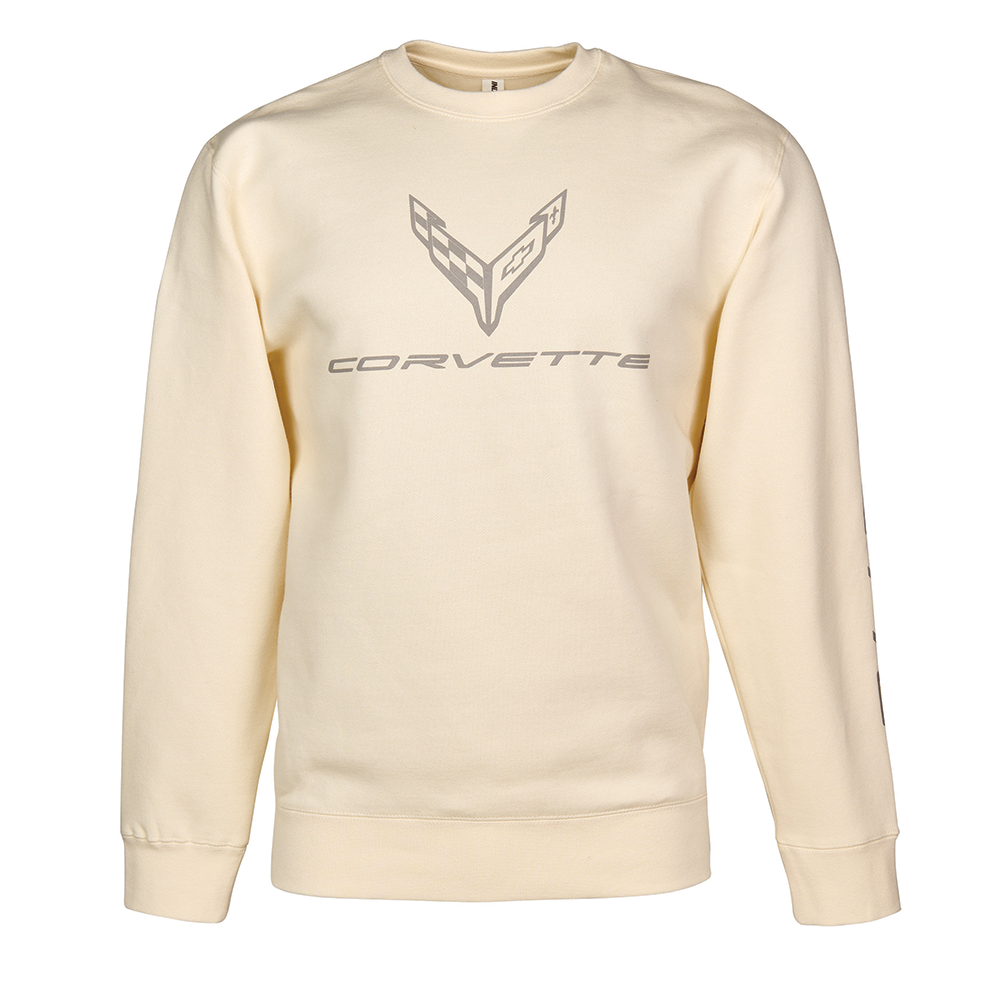 C8 Corvette Stingray Crewneck Sweatshirt : Bone – CorvetteGuys.com