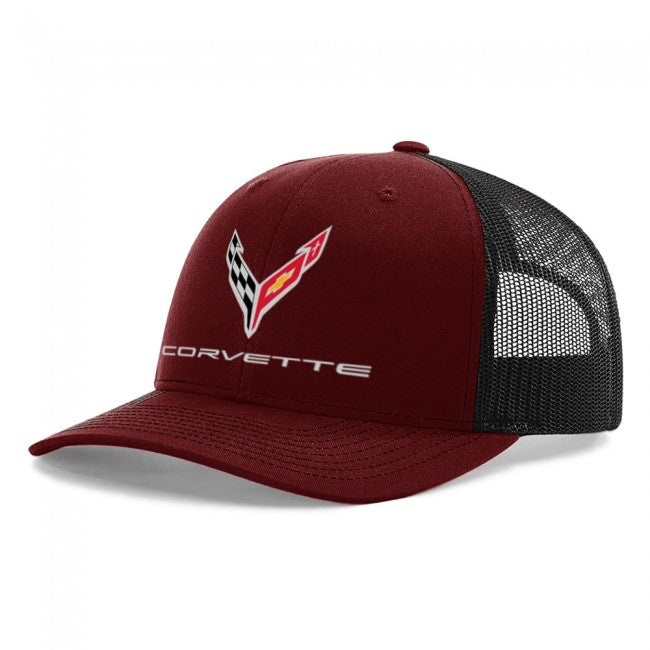 C8 Corvette Mesh-Back Cap : Dark Red / Black – CorvetteGuys.com
