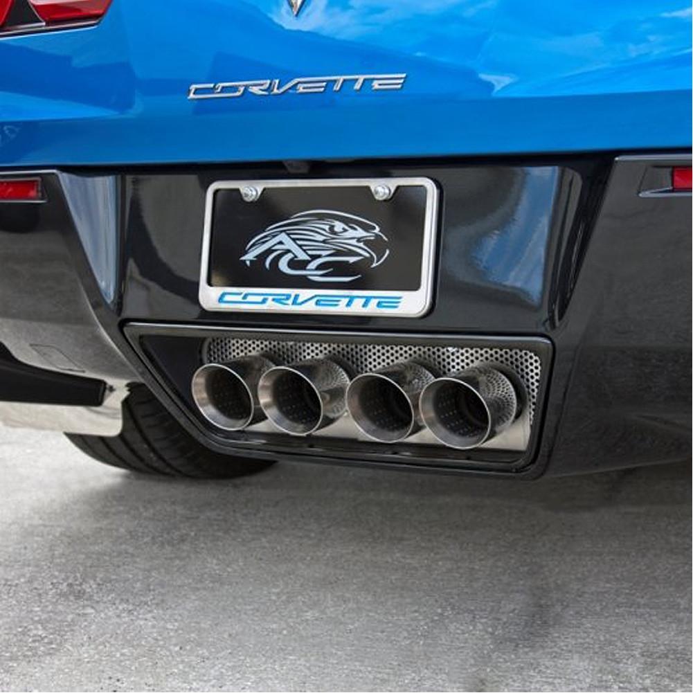 C7 Corvette Stingray License Plate Frame - Chrome w/Stainless Steel ...