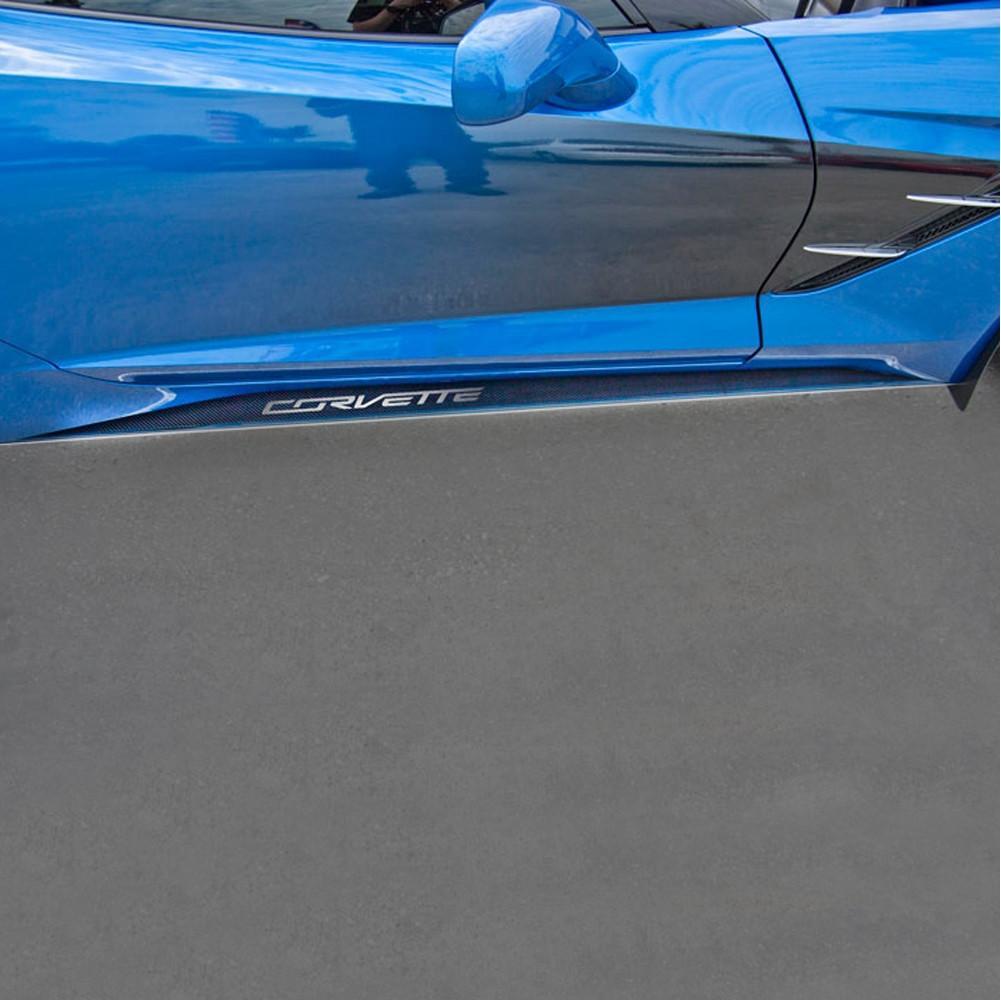C7 Corvette Stingray Side Skirts Stainless Steel / Carbon Fiber : FREE ...
