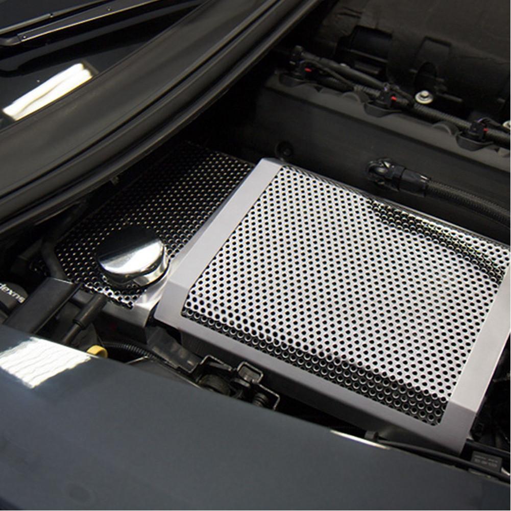 C7 Corvette Stingray Water Tank Cover - Perforated Stainless Steel ...