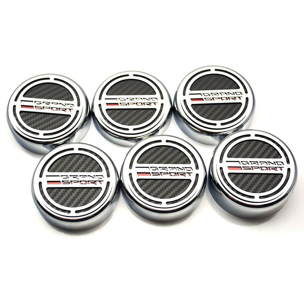 C7 Grand Sport Corvette Cap Cover Set - Chrome/Brushed/Carbon Fiber ...