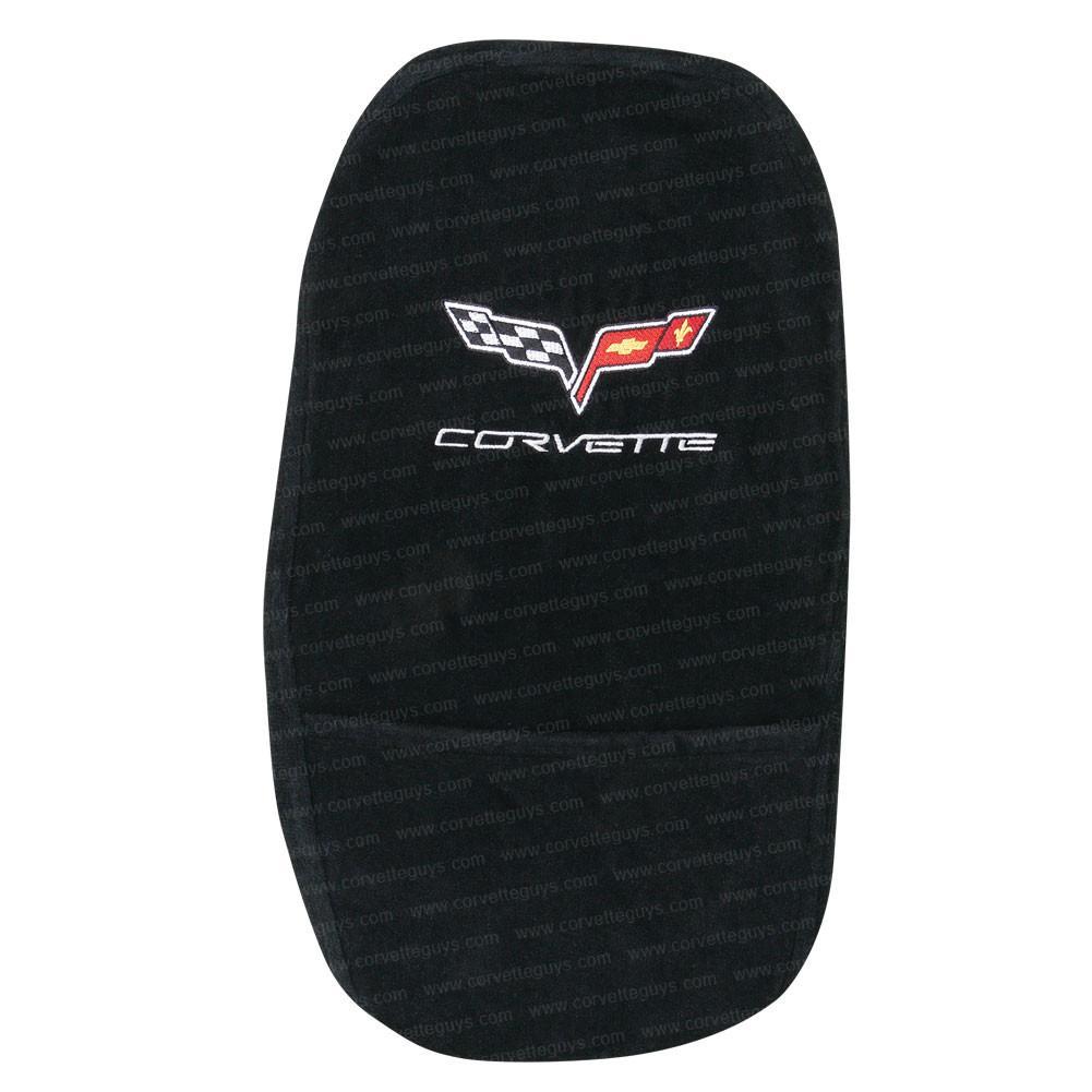 Corvette Center Console Cover - Embroidered Emblem - Seat Armour ...