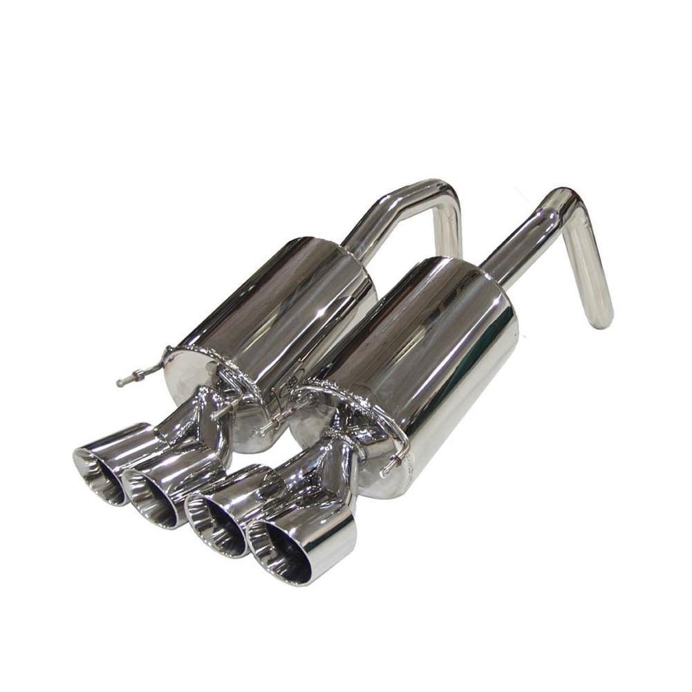 Corvette Exhaust System - B&B PRT w/ Quad Round Tips : 2006-2013 C6 ...