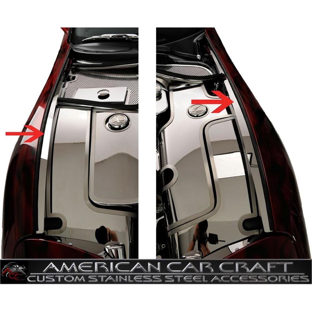 Corvette Inner Fender Liners with Top Caps 4 Pc. (Set) - Polished ...