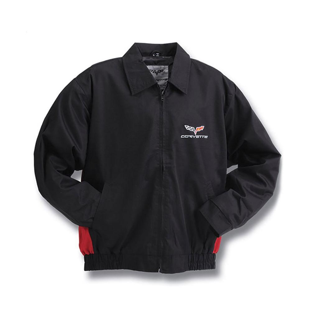 Corvette Jacket - Black and Red Twill Embroidered : C6 2005-2013 ...