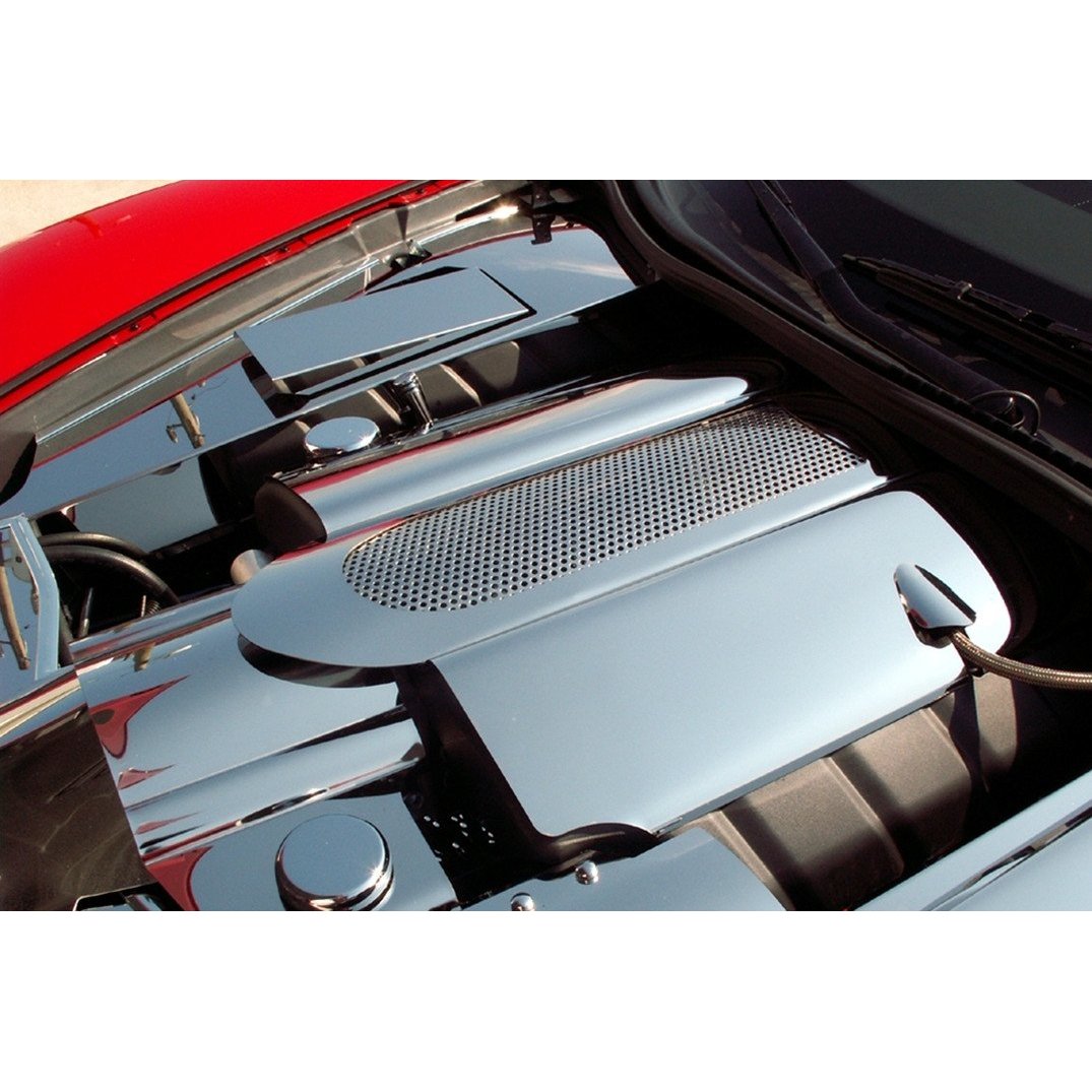 Corvette Plenum Cover - Perforated Stainless Steel : 2005-2013 C6 FREE ...