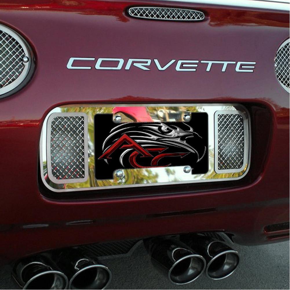 Corvette Rear Tag Frame - Laser Mesh Stainless Steel : 1997-2004 C5 ...