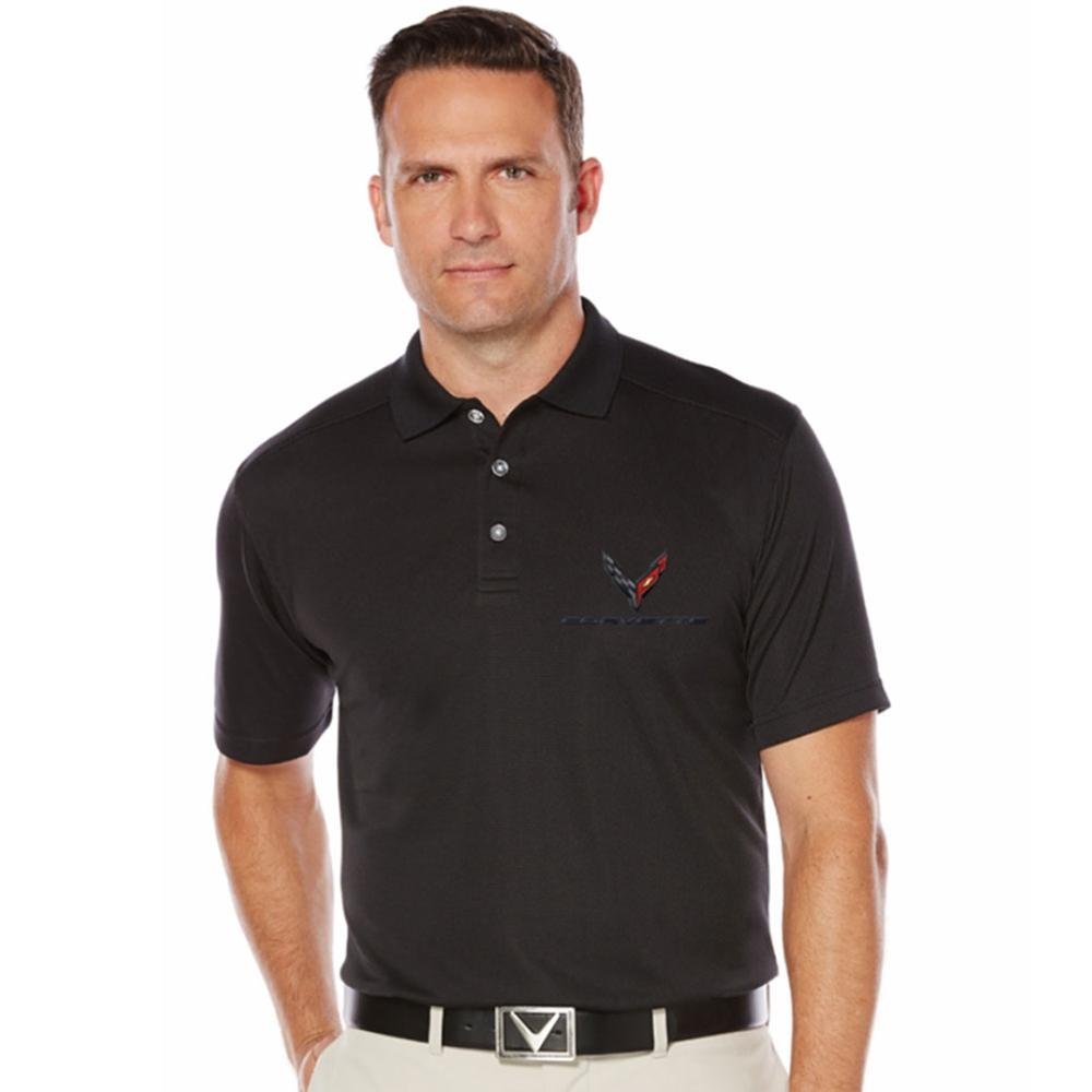 Next Generation C8 Corvette Callaway Dry Core Polo - Mens : Black FREE ...